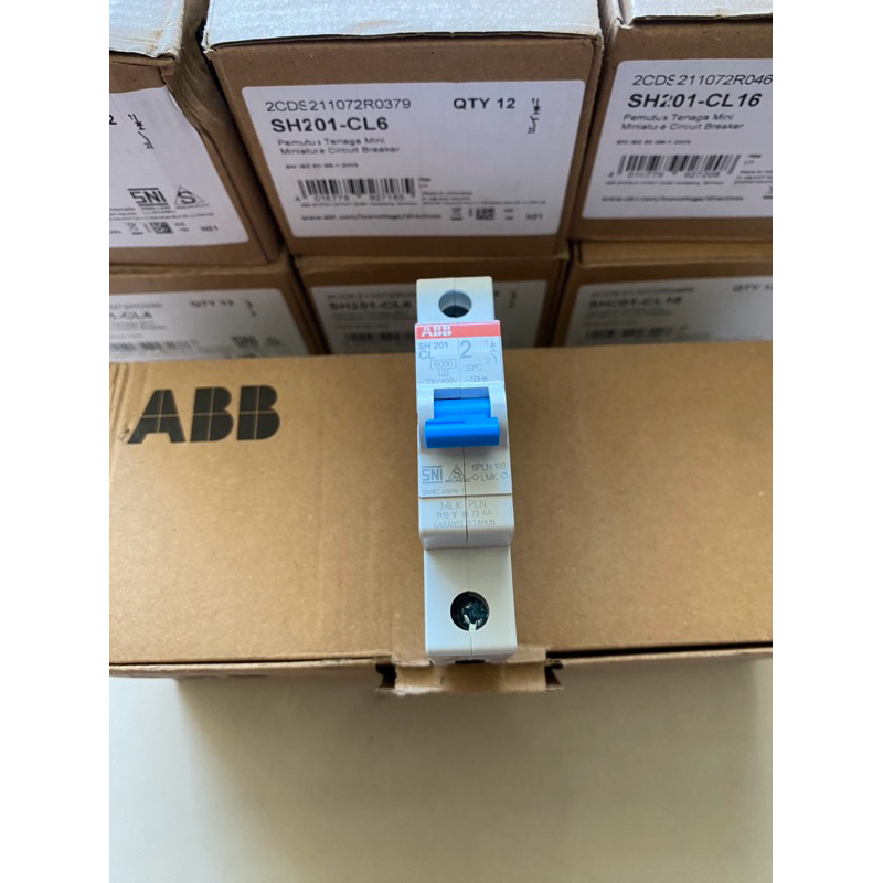 Jual MCB PLN ABB SH201 1PHAS 2A , 4A , 6A , 16A , 25A , BARU GRESS ORIGINAL. | Shopee Indonesia