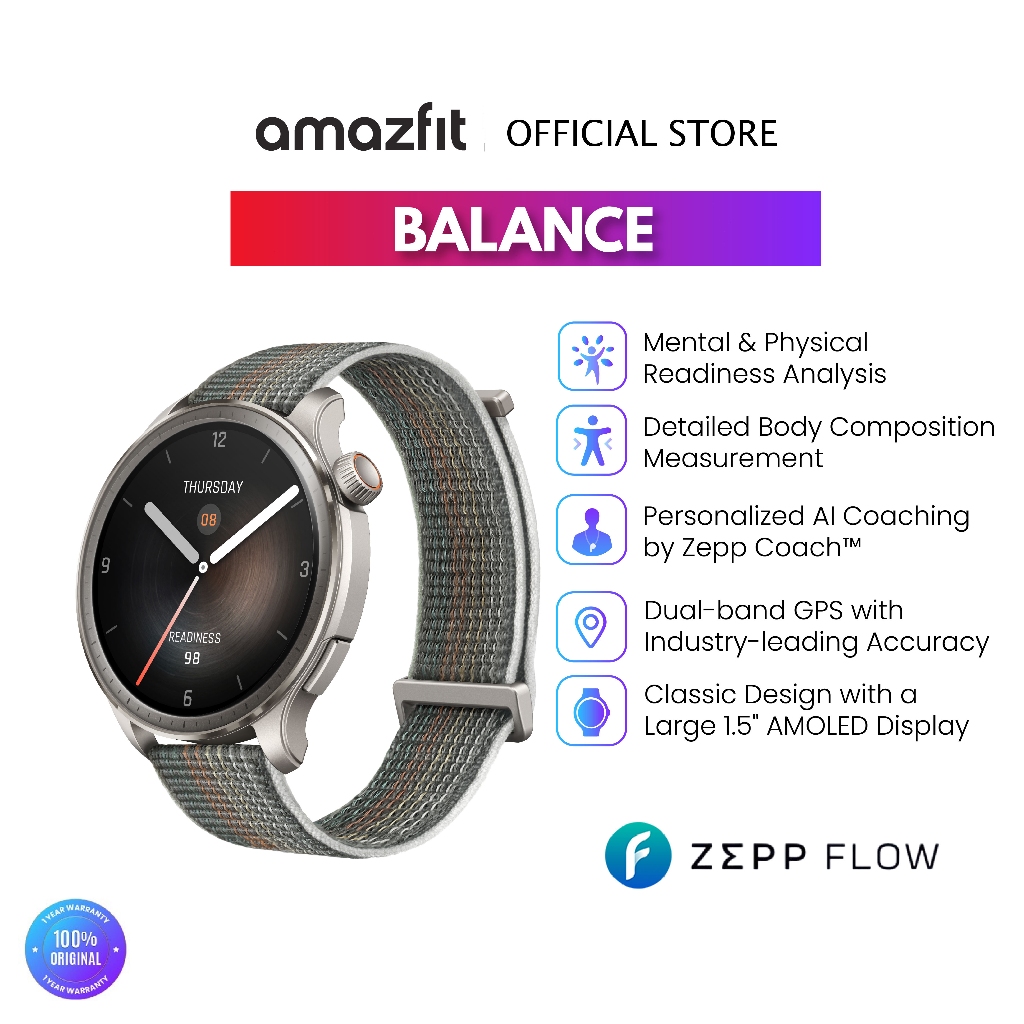 Jual Amazfit Official Balance 46mm SmartWatch Bluetooth Phone Call AI ...