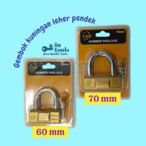 Jual Gembok Besi Kuningan model Balok CAB Uk 60mm , 70mm / Gembok ...