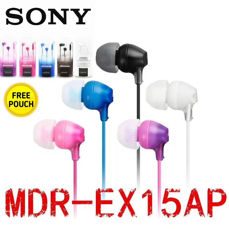 Jual Sony MDR EX15AP Headset Kabel Extra Super Bass Microphone Henset ...