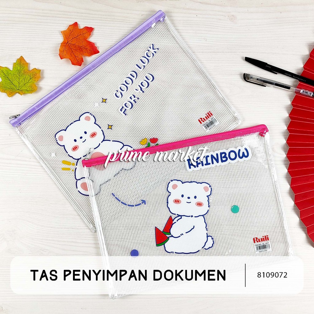 Jual Tas Jinjing Buku Paket Sekolah Map Dokumen Resleting Tas Dokumen ...