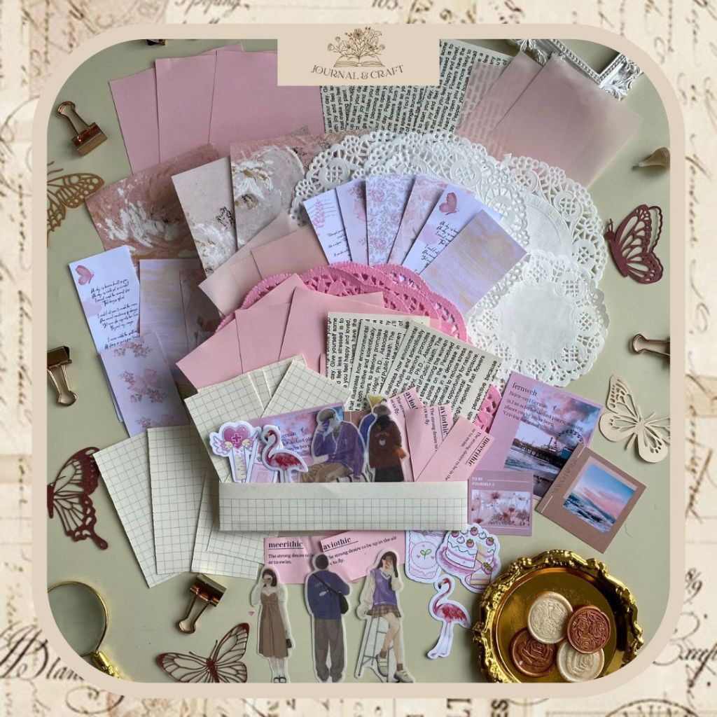 Jual 42pcs Journal Kit Pastel Bujo Journaling Cute Aesthetic Scrapbook ...