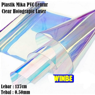 Jual Plastik Mika Lentur Bening PVC Hologram Laser Tebal 0.50mm Lebar 137cm | Shopee Indonesia