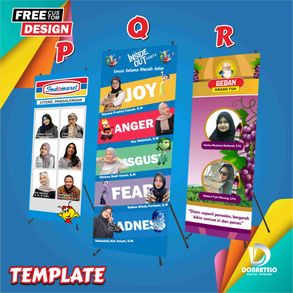 Jual FREE DESAIN Cetak X Banner 160cm X 60cm 1 hari jadi, BANNER WISUDA ...