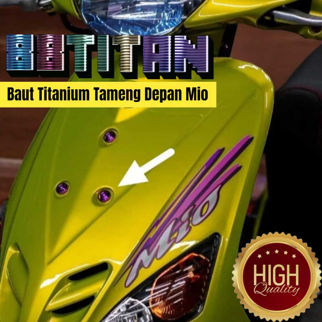 Jual Baut Titanium Tameng Depan Mio | Shopee Indonesia