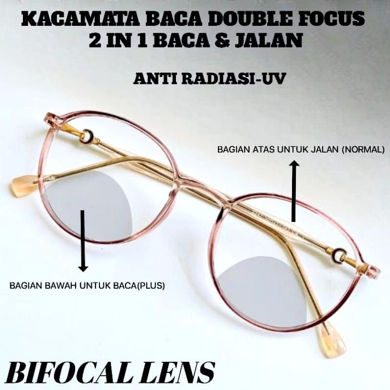 Jual Kacamata Double Focus Baca Dan Jalan Wanita 2247 Kacamata Jauh Dan ...