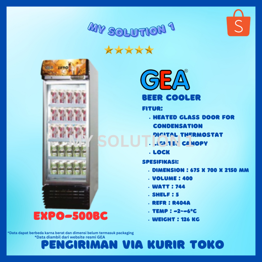 Jual GEA Beer Cooler EXPO-500 BC Sub Zero | EXPO-500BC - 400 Liter ...