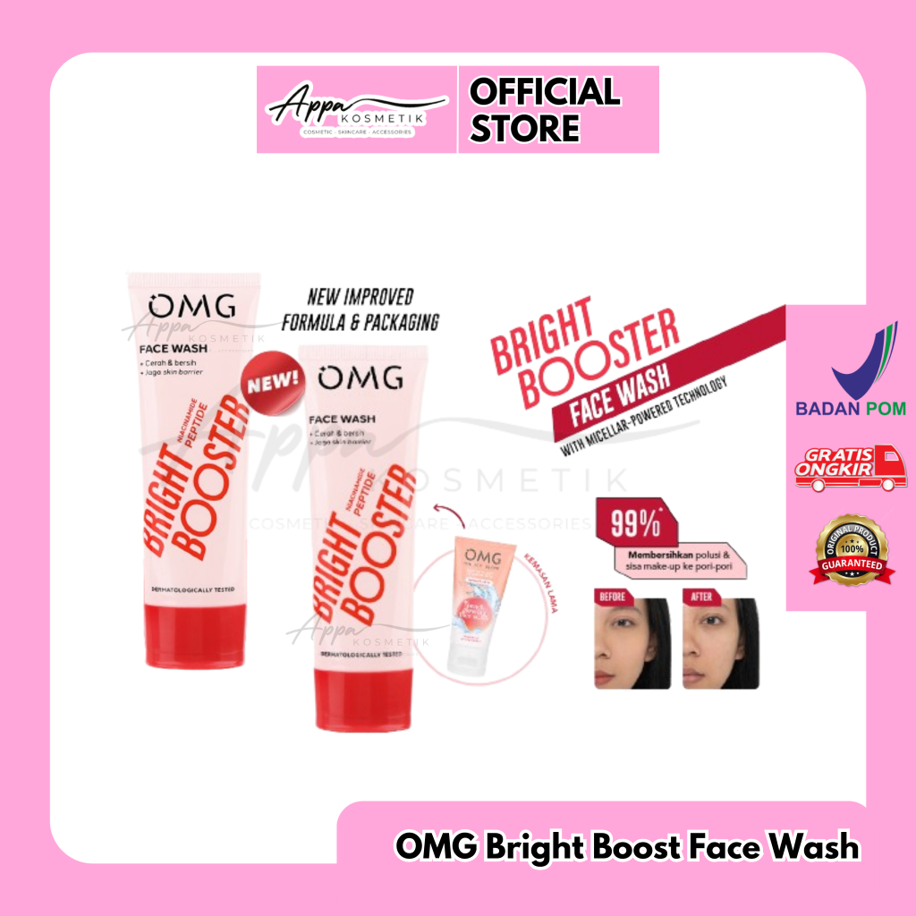 Jual OMG Bright Boost Face Wash 50 gr - OMG Face Wash - Cucui Muka OMG ...