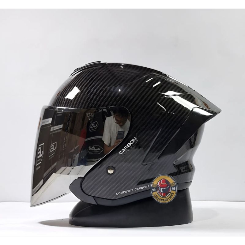 Jual Helm js Armor carbon half face terbaru js armor carbon sni cod | Shopee Indonesia