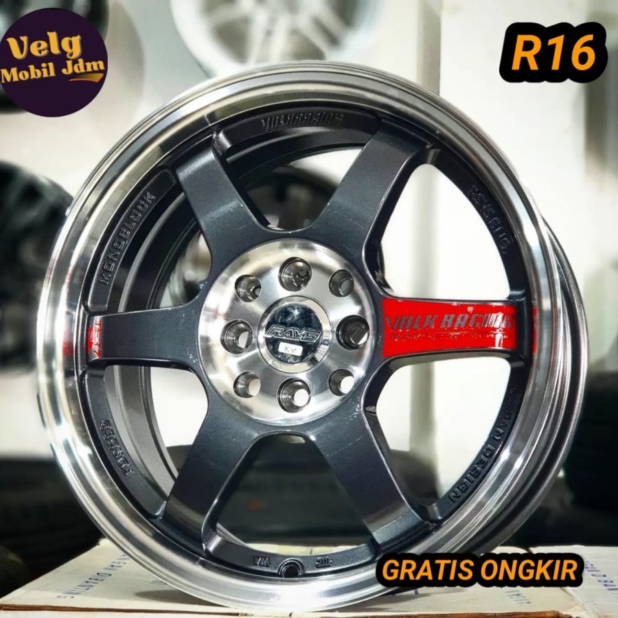 Jual velg racing r16 TE37 LEBAR 7 ET 40 velg mobil ring 16 avanza ford fiesta livina raize veloz ...