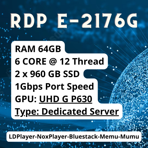 Jual RDP E-2176G RAM 64GB 6 CORE Super Dedicated Server | Shopee Indonesia