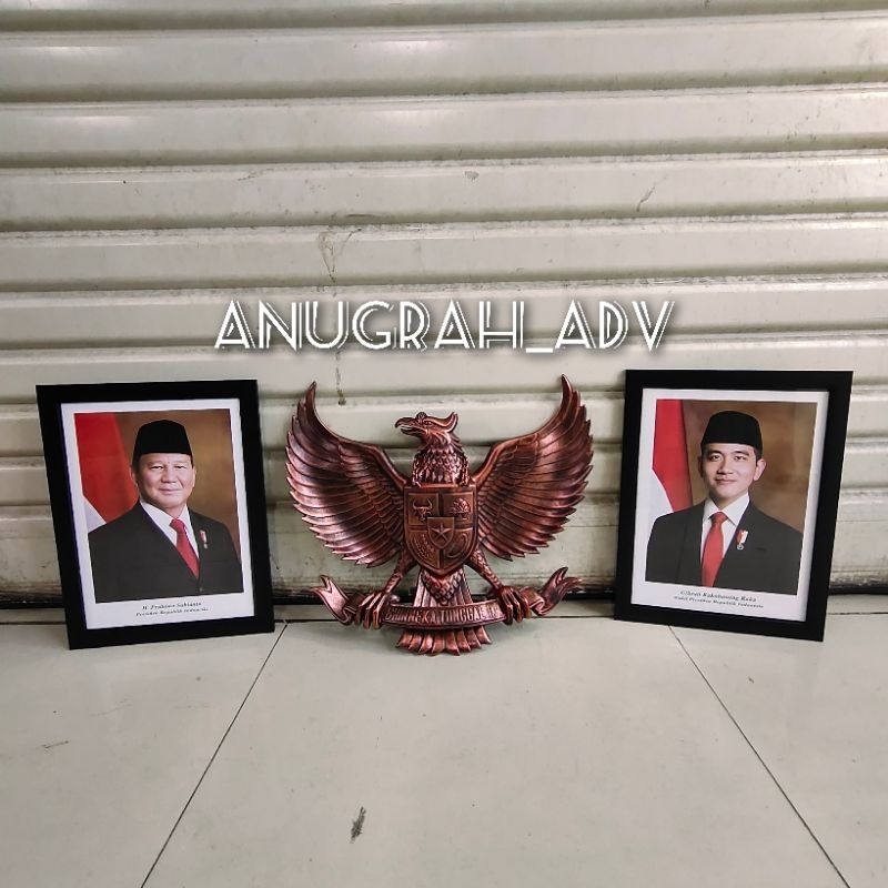 Jual bingkai | frame | pigura hitam doff foto presiden dan wakil ...