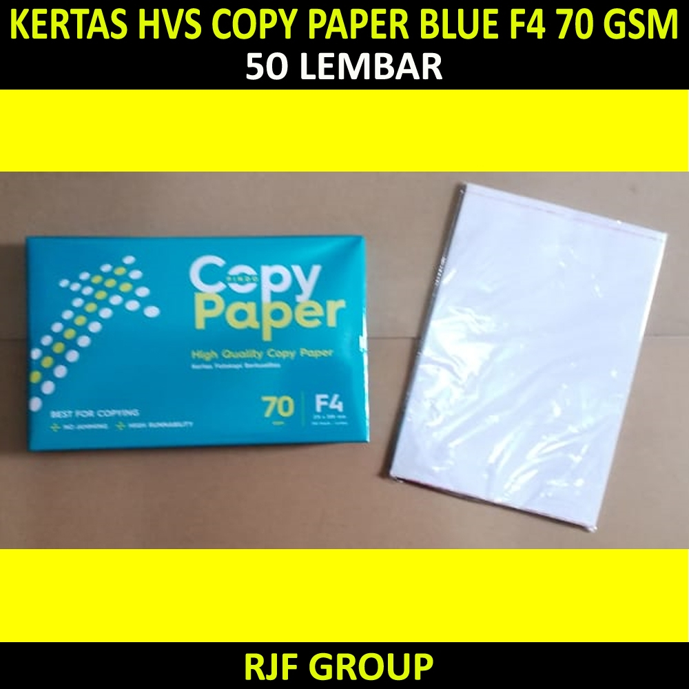 Jual KERTAS HVS COPY PAPER BLUE F4 70 gsm 50 LEMBAR | Shopee Indonesia