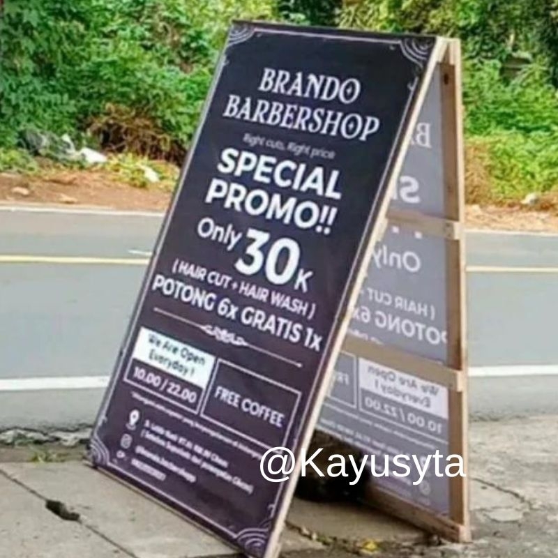 Jual RANGKA BANNER KAYU T100XL50 TERMURAH | STAND BANER KAYU LIPAT 2 ...