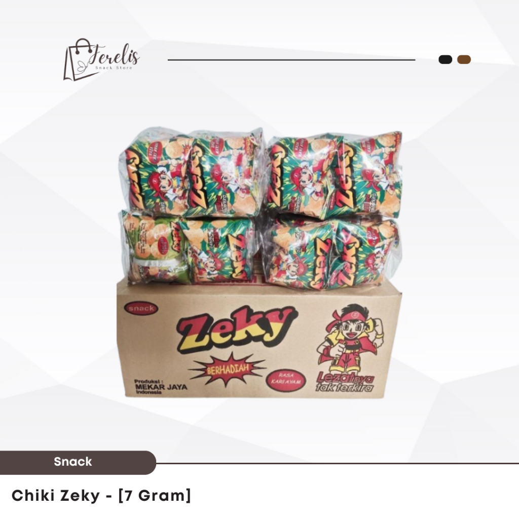 Jual Snack Zeky Berhadiah 7 gram - [1 Pack isi 10 Pcs] | Shopee Indonesia