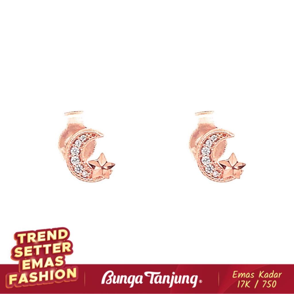 Jual ANTING TINDIK MOON STAR A - EMAS 17K - BUNGA TANJUNG GOLD | Shopee ...