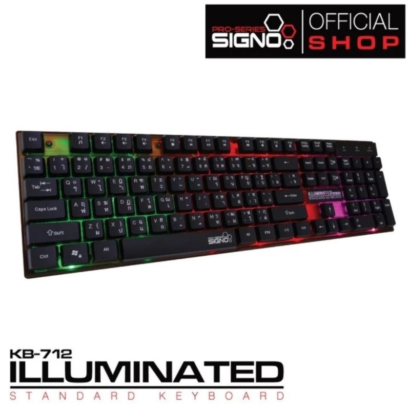 Jual SIGNO Illuminated Standard Keyboard KB-712 | Shopee Indonesia