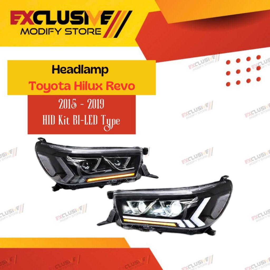 Jual HEADLAMP TOYOTA HILUX REVO (2015 - 2019) DYNAMIC WELCOME LIGHT ...