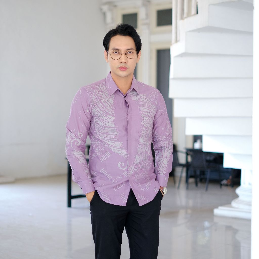 Jual BULAN WARNA TARO ATASAN KEMEJA BATIK PRIA LENGAN PANJANG DAN ...