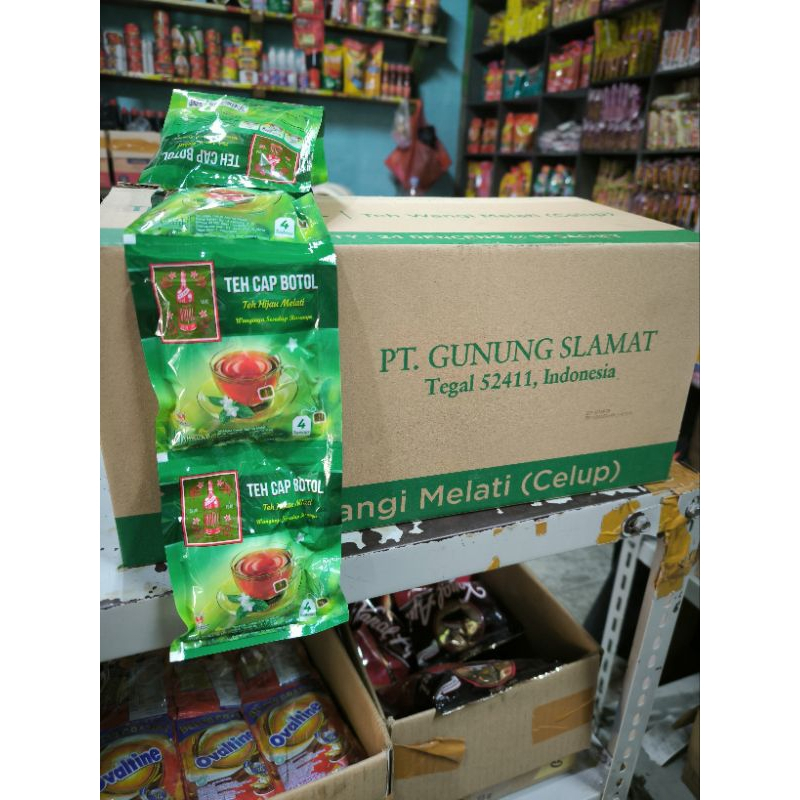Jual 1 Dus Teh Cap Botol / Teh Hijau Melati Sachet isi 24 Renceng x 10 ...