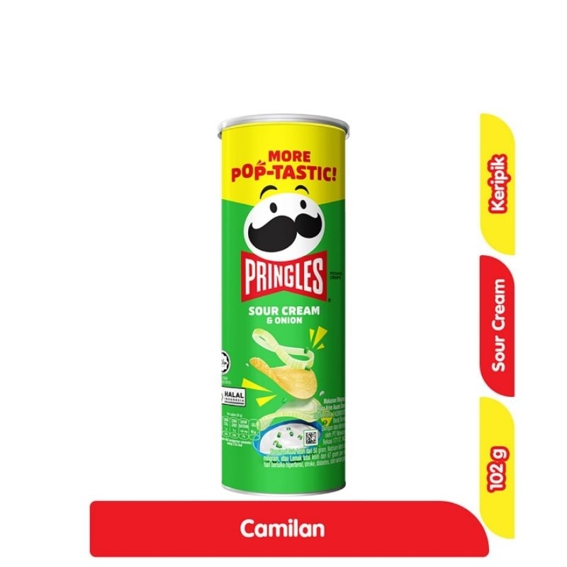 Jual Pringles Keripik Kentang Sour Cream &Onion Kaleng 102 g | Shopee ...