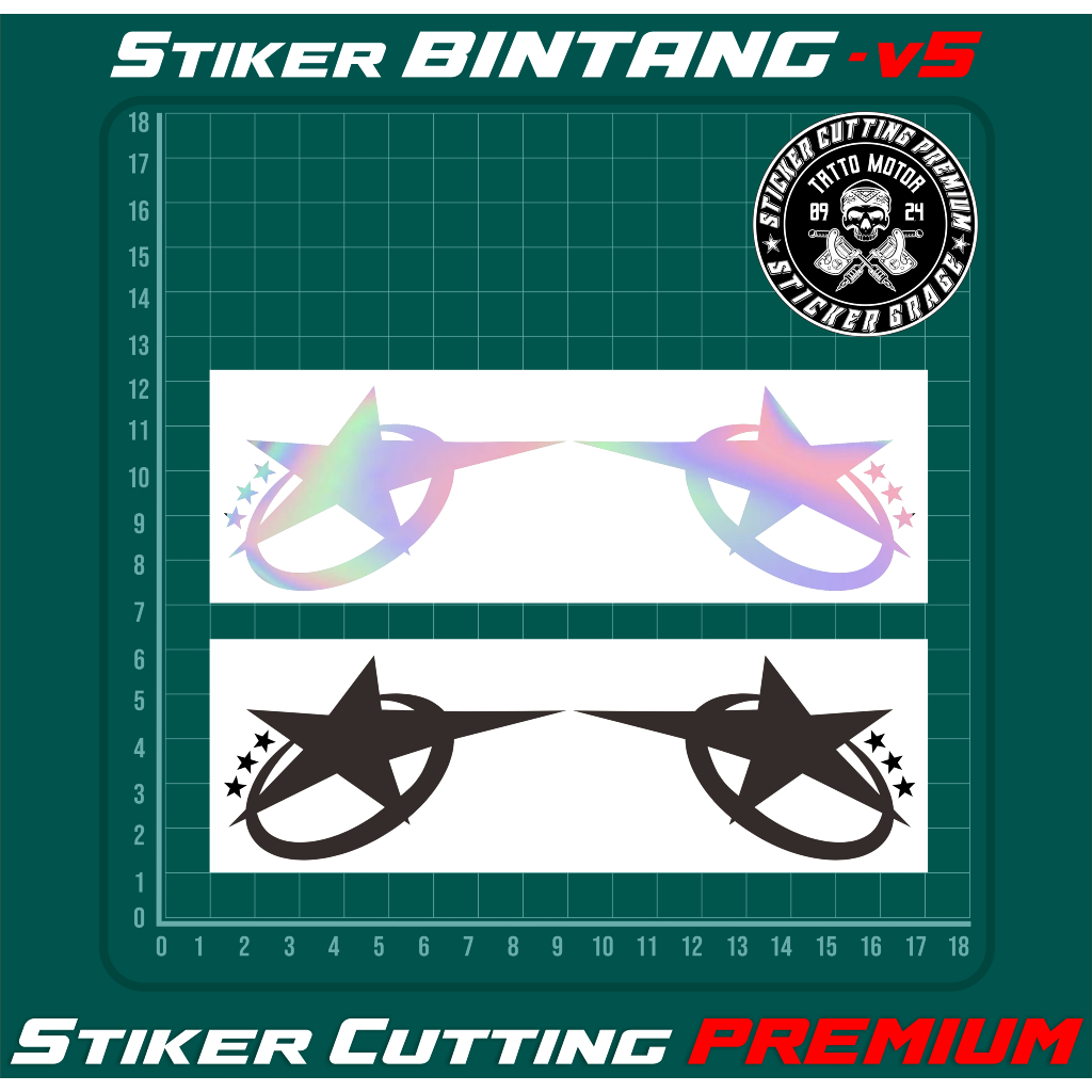 Jual Stiker Bintang Stars V4 Cutting Chrome Edition Keren Variasi Vario ...