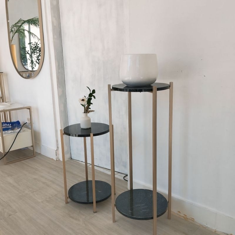 Jual Round Table Meja Tanaman Meja kecil sudut ruangan Meja Bulat ...