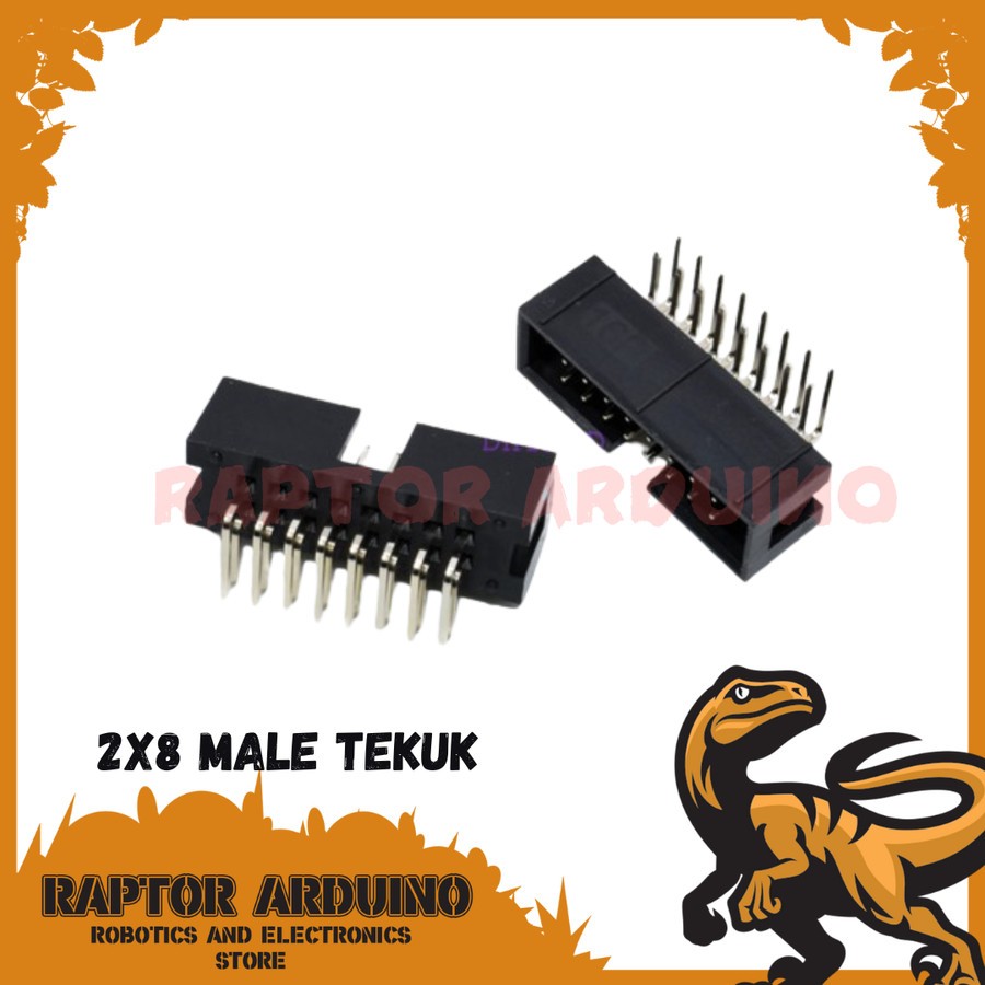 Jual Socket IDC 2x8 Male Siku L Bengkok 16Pin Soket 2x8 16 Pin Header ...