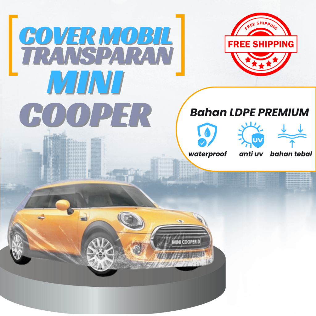 Jual Cover Mobil Transparan Tebal 80 Mikron MINI COOPER Waterproof ...