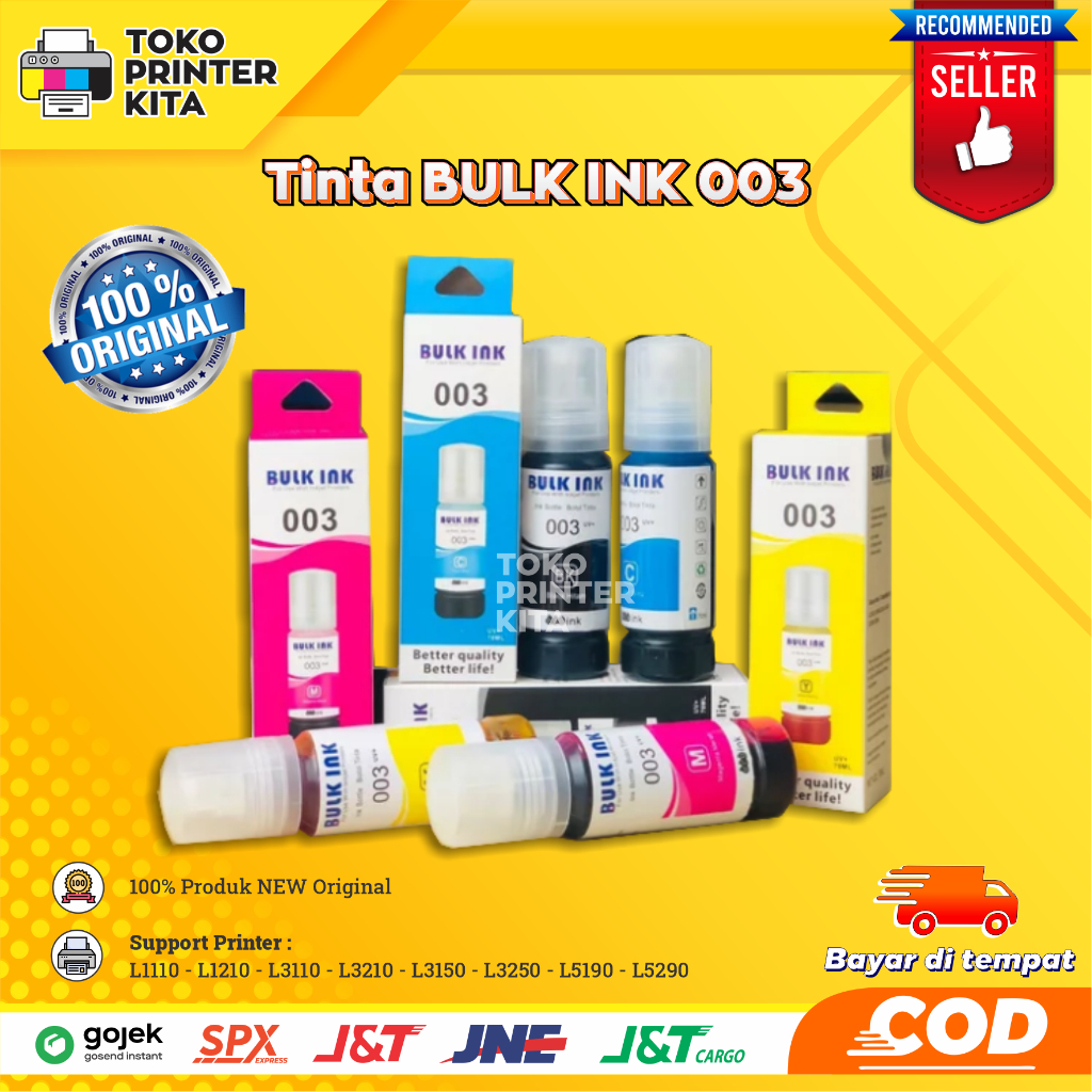 Jual Tinta 003 BULK INK 003 Hitam Cyan Magenta Yellow/EPSON 003 ...