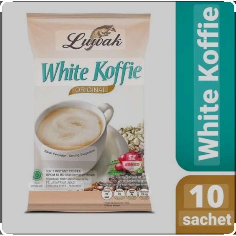 Jual Kopi Luwak White Koffie Coffee 1 Renceng isi 10 Sachet @20gr ...