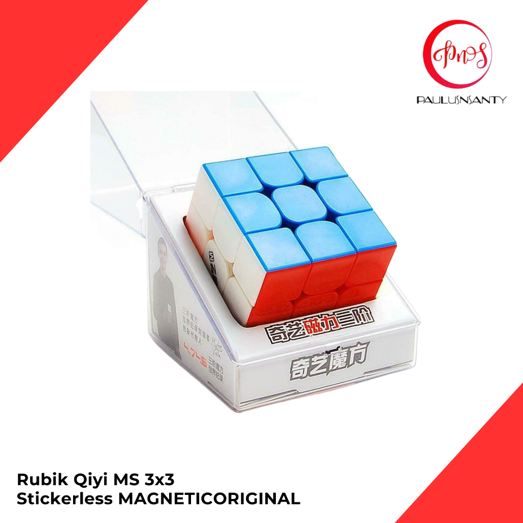 Jual Rubik 3x3 Qiyi MS 3x3 Stickerless MAGNETIC ORIGINAL | Shopee Indonesia
