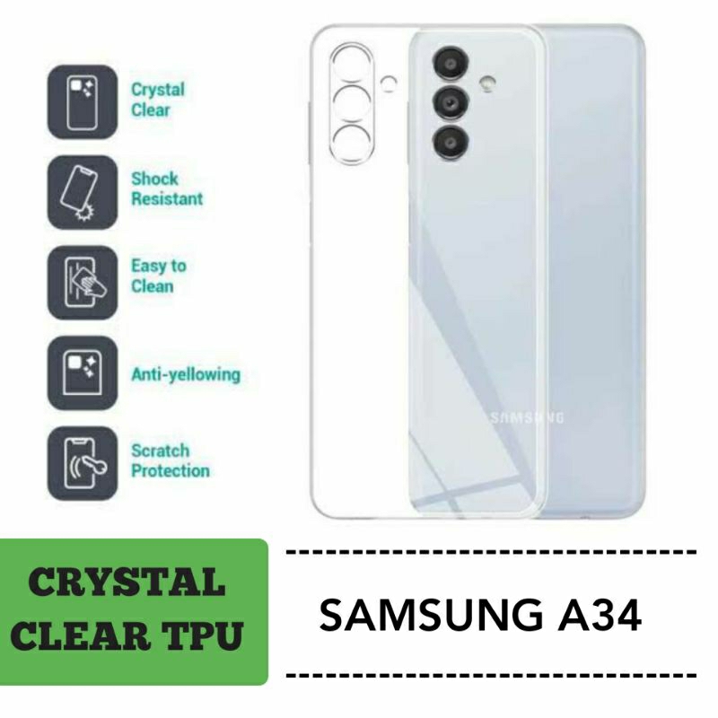 Jual Case Samsung Galaxy A34 Crystal Clear Liquid Transparan TPU ...