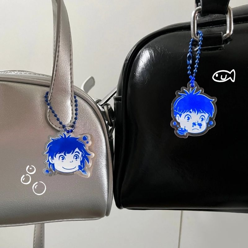 Jual ponyo & sosuke couple keychain ghibli - hubucraft keyring ...
