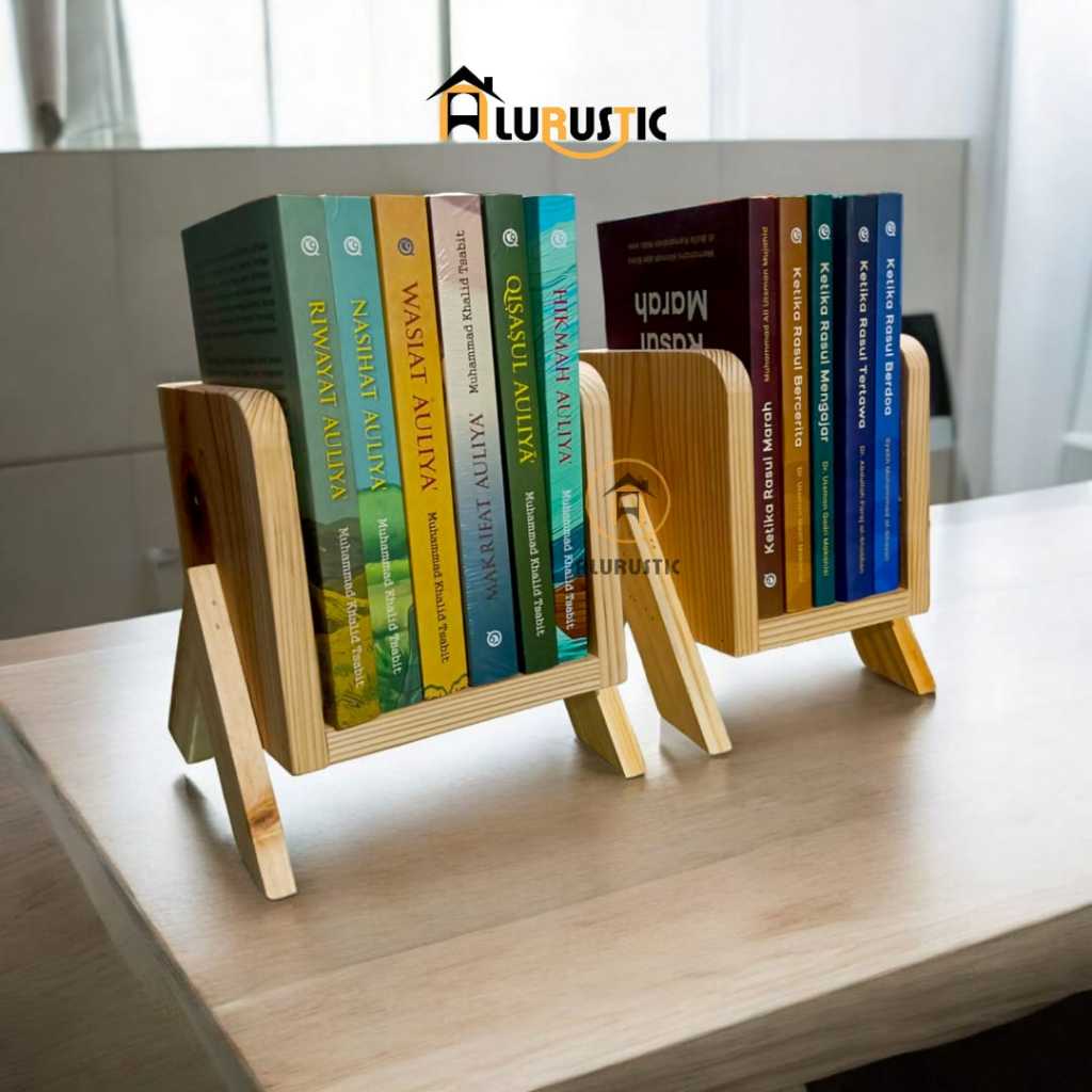 Jual RAK BUKU KAYU AESTHETIC | RAK MEJA KERJA MINIMALIS KANTOR ATK ...