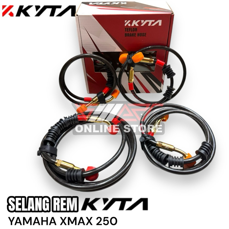 Jual SELANG REM KTC KYTA XMAX 250 DOT 5 BHT-25 BLACK CARBON | Shopee ...