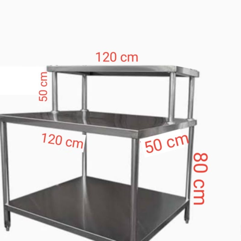 Jual Meja kitchen / meja kompor / meja bumbu stainless | Shopee Indonesia