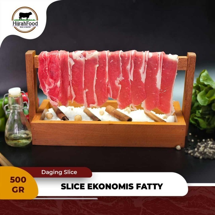 Jual Hijrahfood Slice Beef Ekonomis Fatty Shabu Sukiyaki Daging Sapi ...