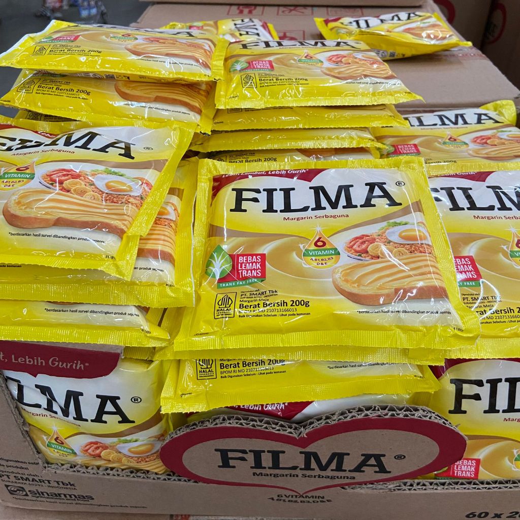 Jual Filma margarin 200gr kemasan 1 dus isi 60pcs | Shopee Indonesia