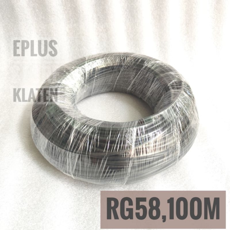 Jual Kabel Coaxial Rg58 full tembaga 50 ohm 1 roll 100 meter New Cable K158 | Shopee Indonesia