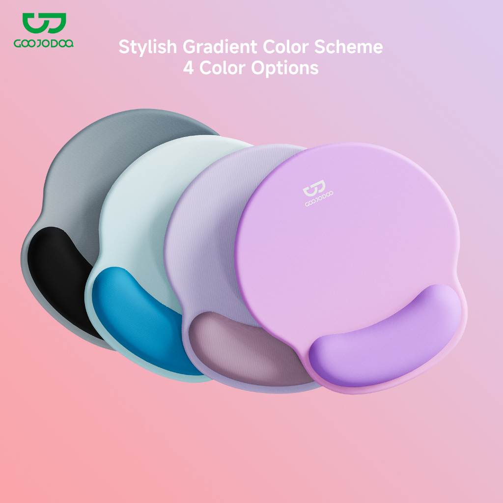 Jual GOOJODOQ Mouse Pad with 14mm Wrist Rest & Anti-Slip Base ...