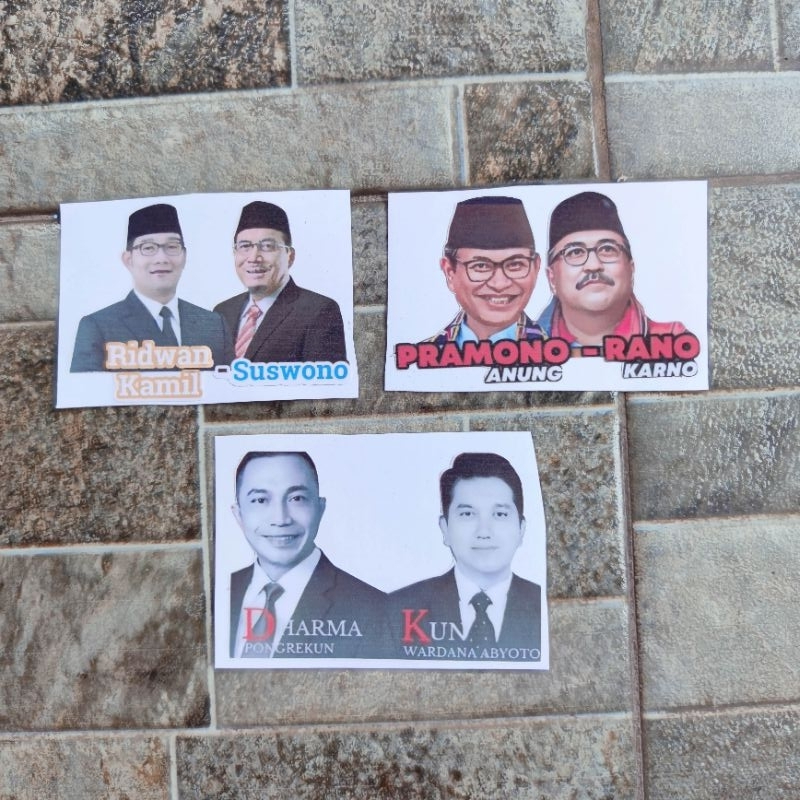 Jual Stiker Calon Gubernur Jakarta Pilkada Ridwan Kamil Pramono ...