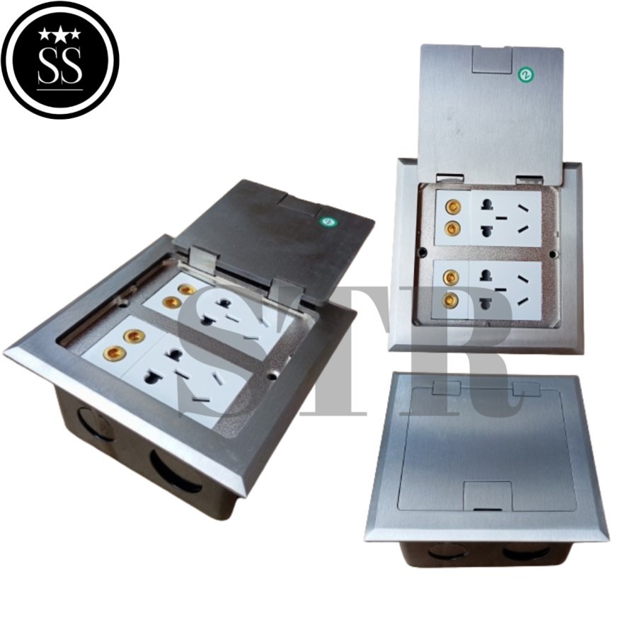 Jual Floor socket / Box soket 4 speaker 2 listrik meja/lantai | Shopee ...