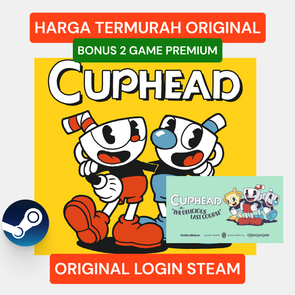 Jual Cuphead + DLC The Delicious Last Course - Game Laptop PC Original Steam - Game Petualangan ...