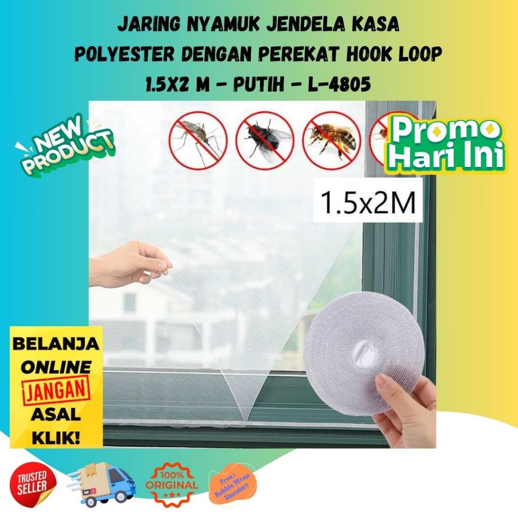 Jual Kawat Jaring Nyamuk Serangga Jendela Kasa Polyester Dengan Perekat ...