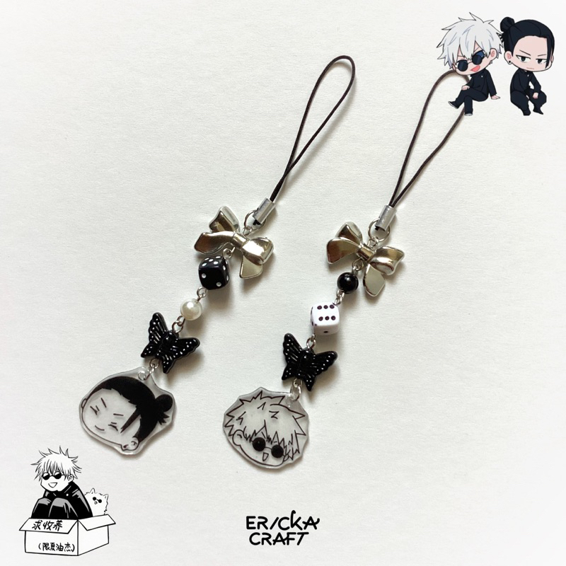 Jual PHONE CHARM TALI HP JUJUTSU KAISEN SATORU GOJO AND GETO SUGURU ...
