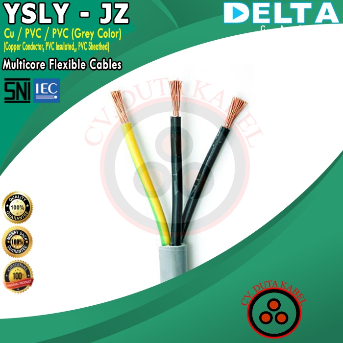 Jual Kabel YSLY-JZ 3x2,5 mm2 (100m) DELTA 3x2,5 mm2/3x2.5 mm2/3x2,5mm2 ...