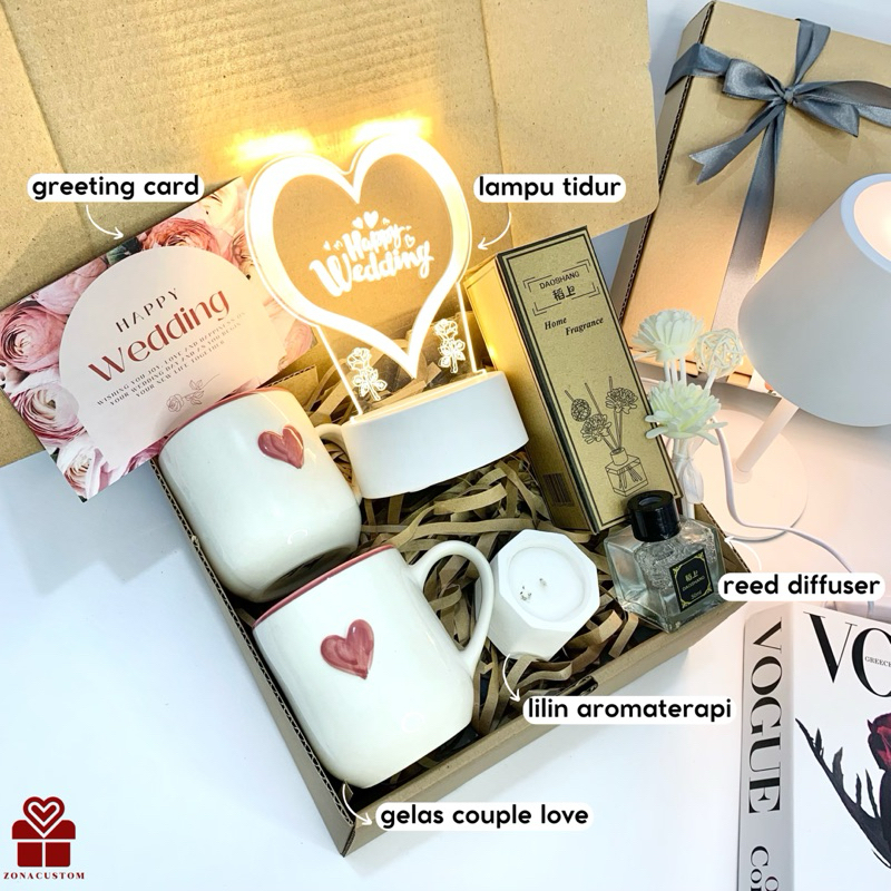 Jual Kado Pernikahan - Mug Couple Love - Reed Diffuser & Scented Candle ...
