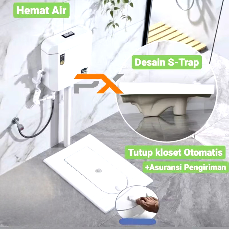 Jual Kloset Jongkok Mr.tao 1set flush Penutup kloset Otomatis + Tanki Air (instant) | Shopee ...