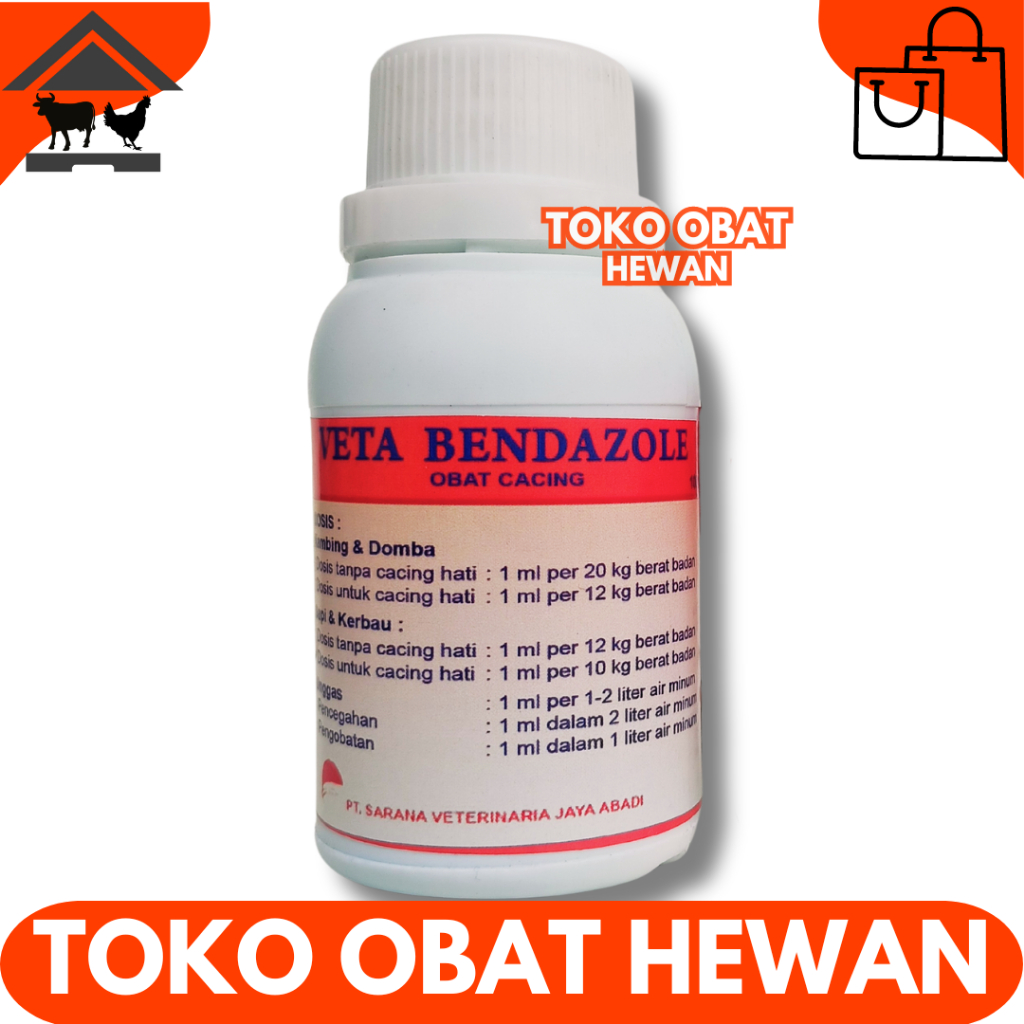 Jual VETA BENDAZOLE 100ML - Obat Cacing Ternak - Obat Cacing Sapi ...